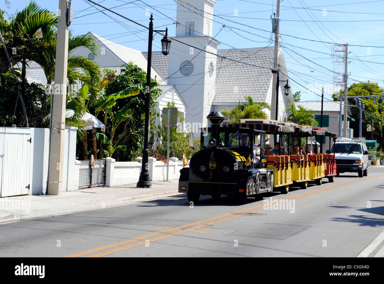 Key West Conch Tour Train Stock Photo - Alamy