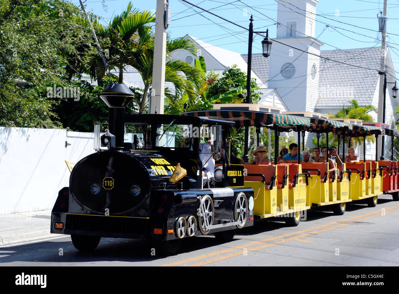 Key West Conch Tour Train Stock Photo - Alamy