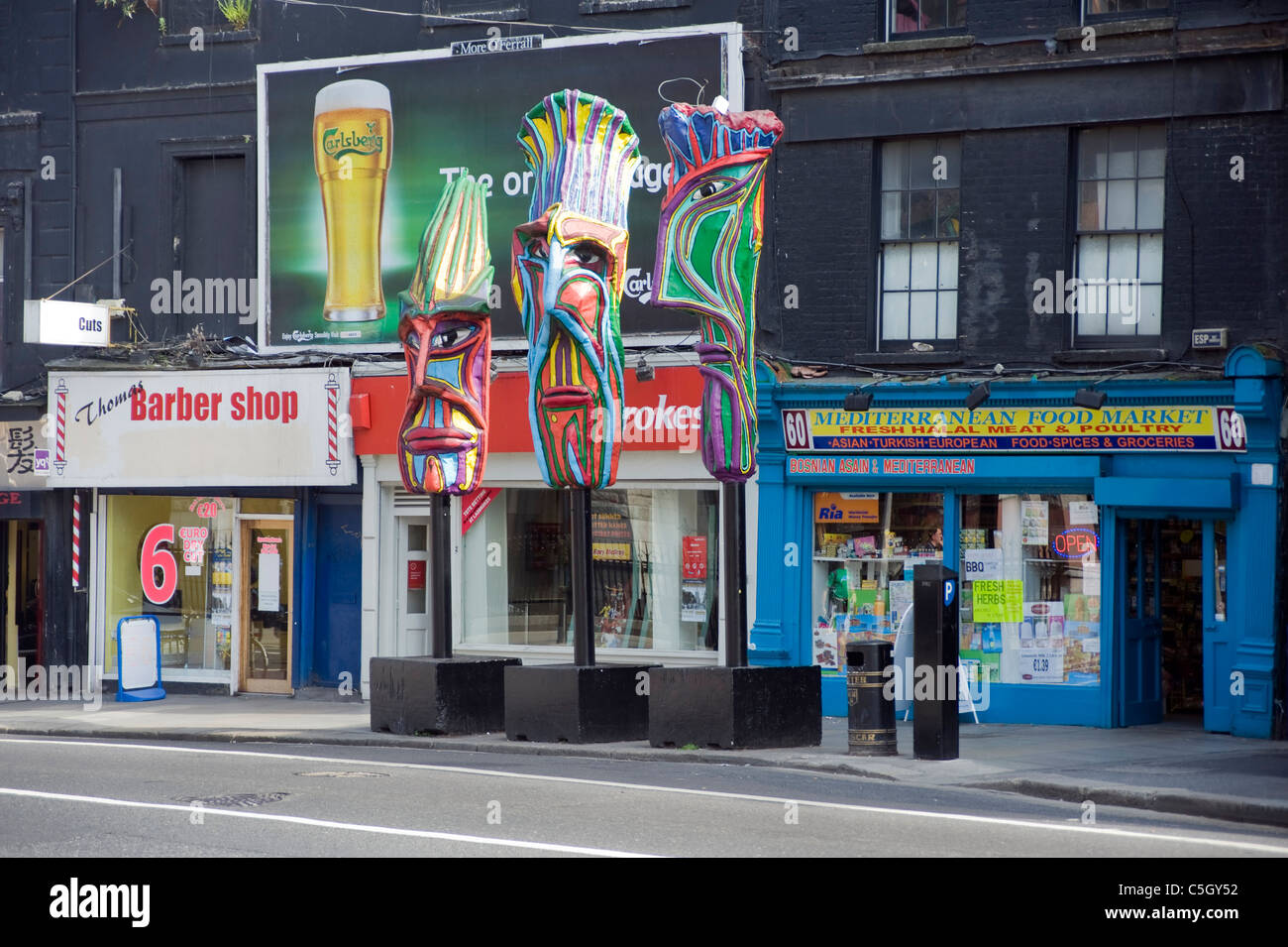 Sculptures on Thomas Street, Dublin, Ireland Stock Photo - Alamy