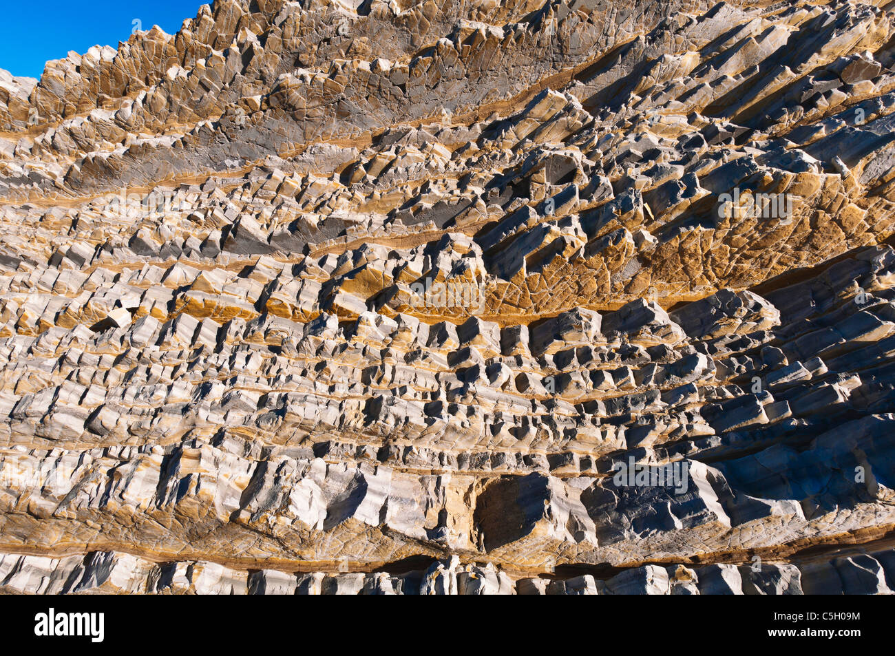 Sedimentary rock, Montana de Oro State Park, California USA Stock Photo ...