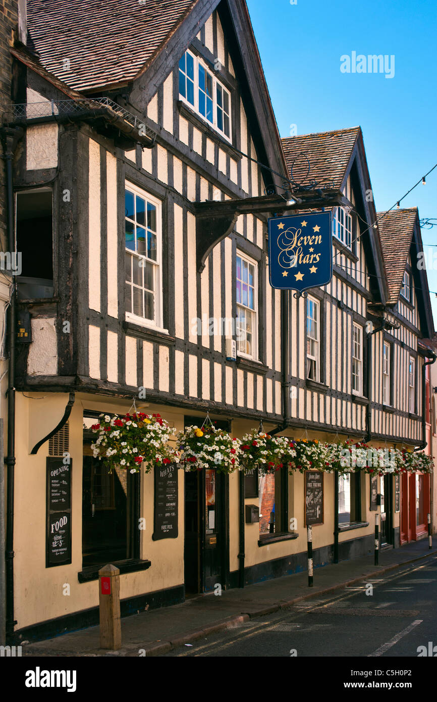 CANTERBURY, KENT, UK - JUNE 26, 2011: Exterior view of the pretty Seven ...