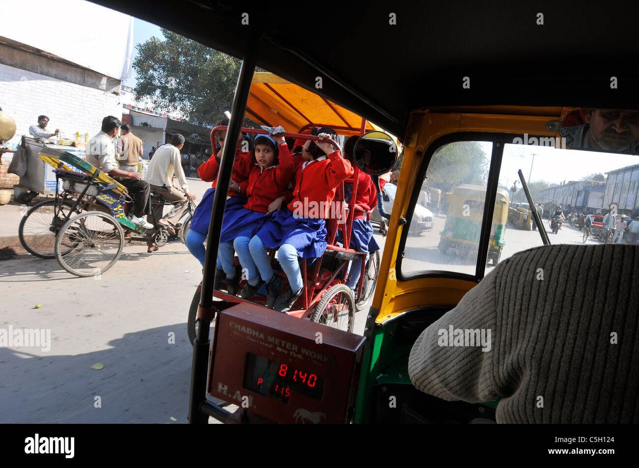School transport india hi-res stock photography and images - Alamy