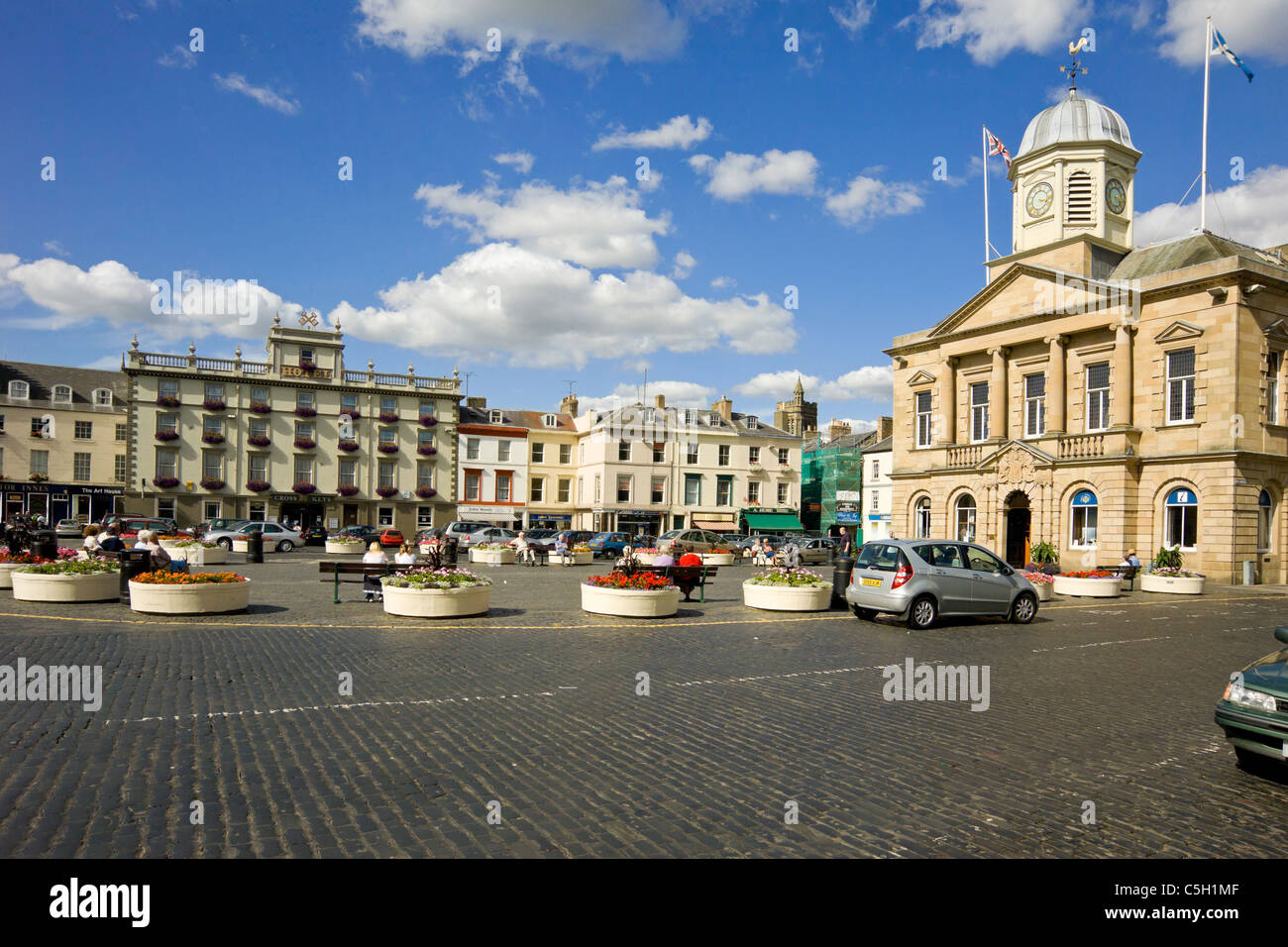 Kelso the main square Stock Photo - Alamy