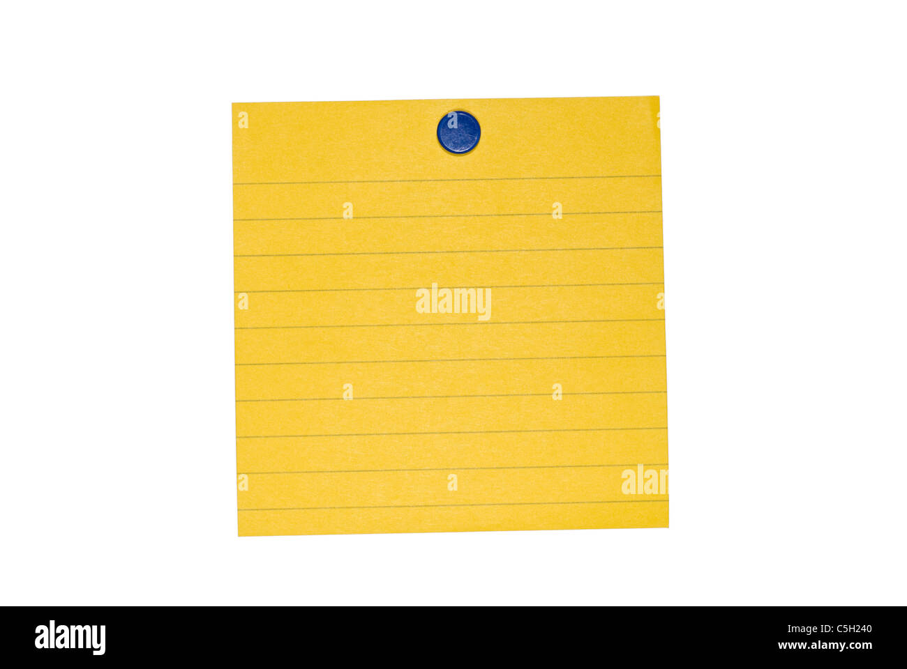 An isolated yellow sticky back note ready for user to fill in text ...