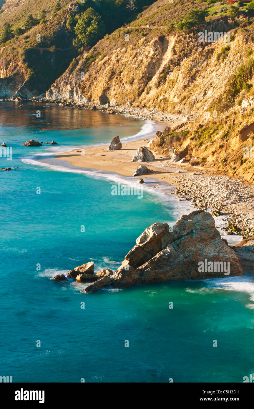 Rocks and beach, Julia Pfeiffer Burns State Park, Big Sur, California ...