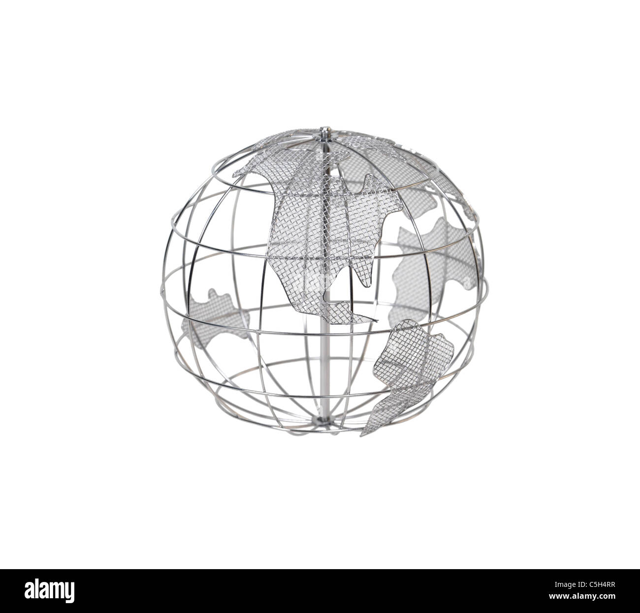 The Americas on the globe with basic navigation notations - path ...