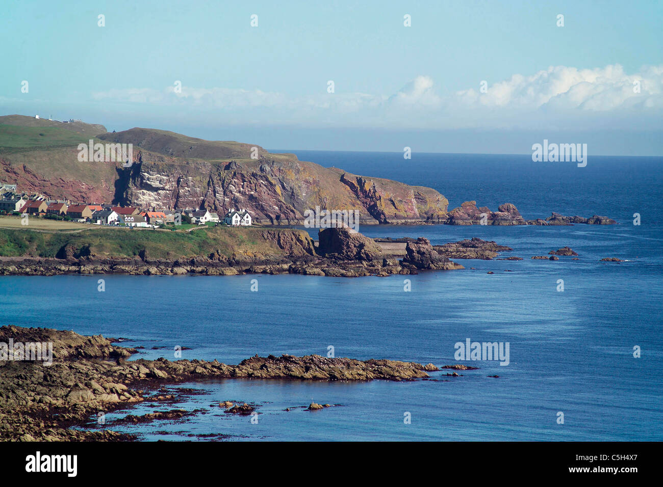 St abbs harbour and cliffs hi-res stock photography and images - Alamy