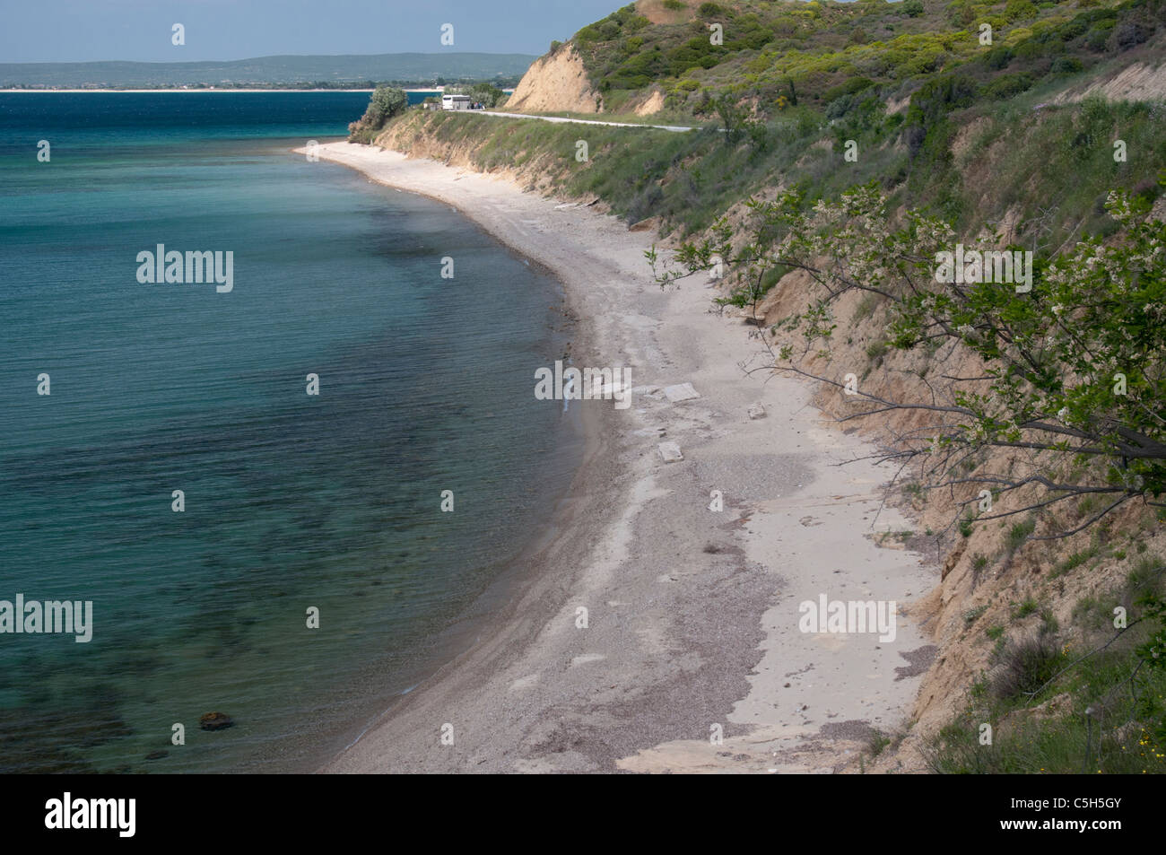 Ari Burnu North Beach, Anzac Cove where Allied forces landed in 1915 ...