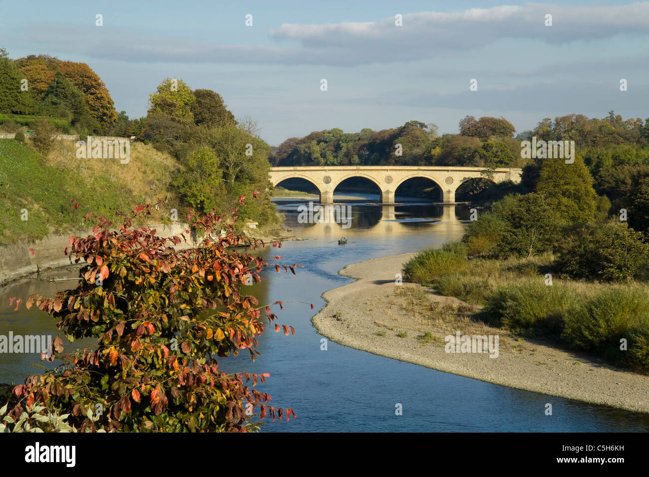 The Tweed Bridge by Coldstream Scottish Borders Stock Photo - Alamy