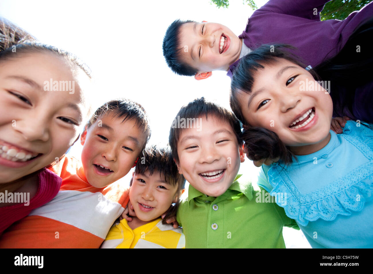 Picture of Children from Below Stock Photo - Alamy