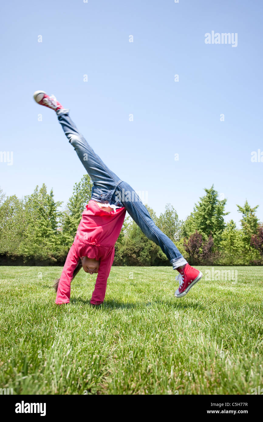 Doing cartwheel in hi-res stock photography and images - Alamy