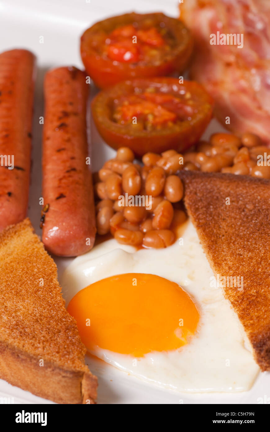 Freshly served traditional English breakfast, a hearty way to start a ...