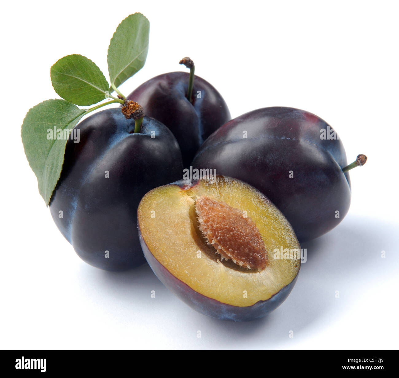 Half of plum hi-res stock photography and images - Alamy