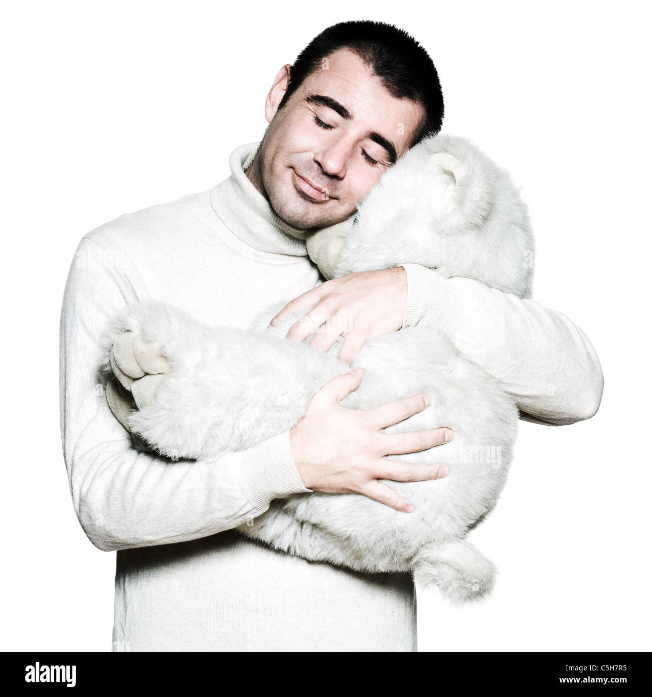 Man and bear detail Cut Out Stock Images & Pictures - Alamy