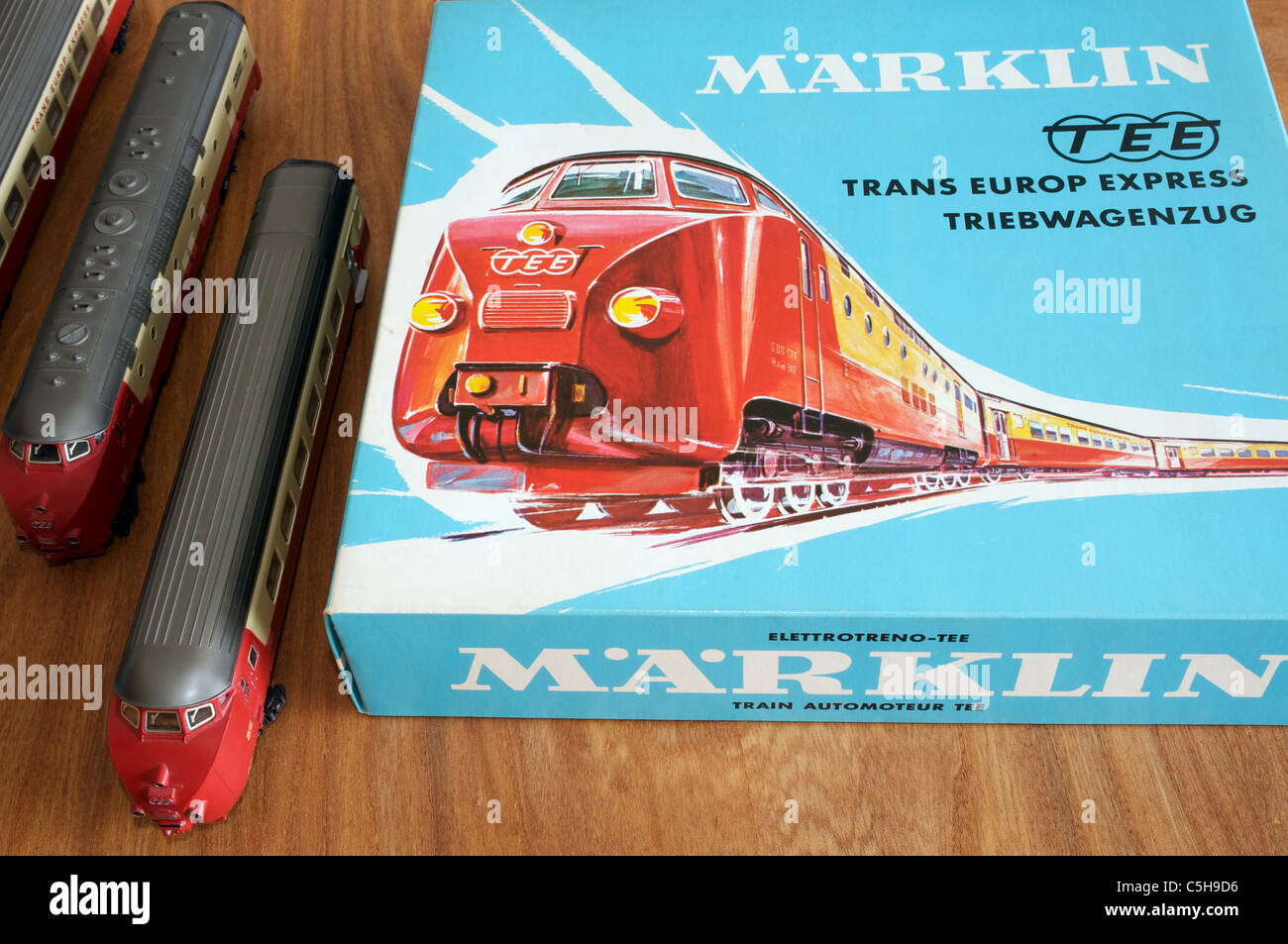 Marklin Trans Europe Express toy train set Stock Photo - Alamy