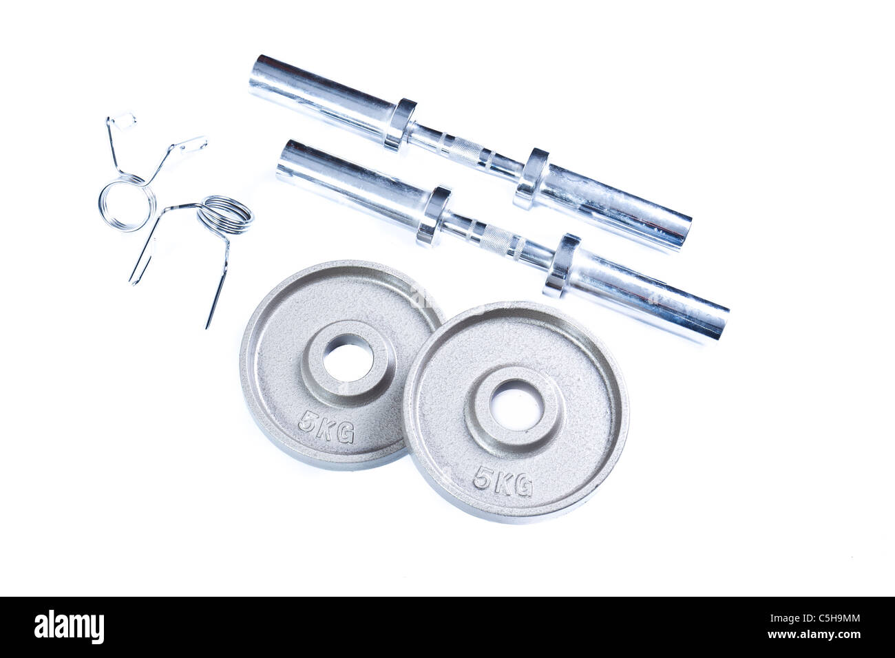 Weight lifting excercise equipment iron and rubber Stock Photo - Alamy