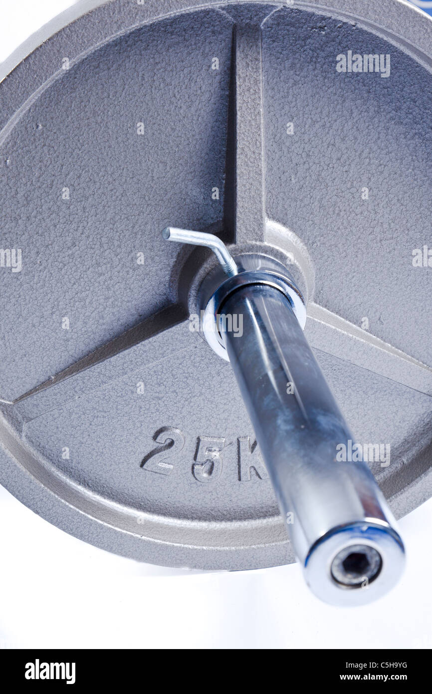 Weight lifting excercise equipment iron and rubber Stock Photo - Alamy