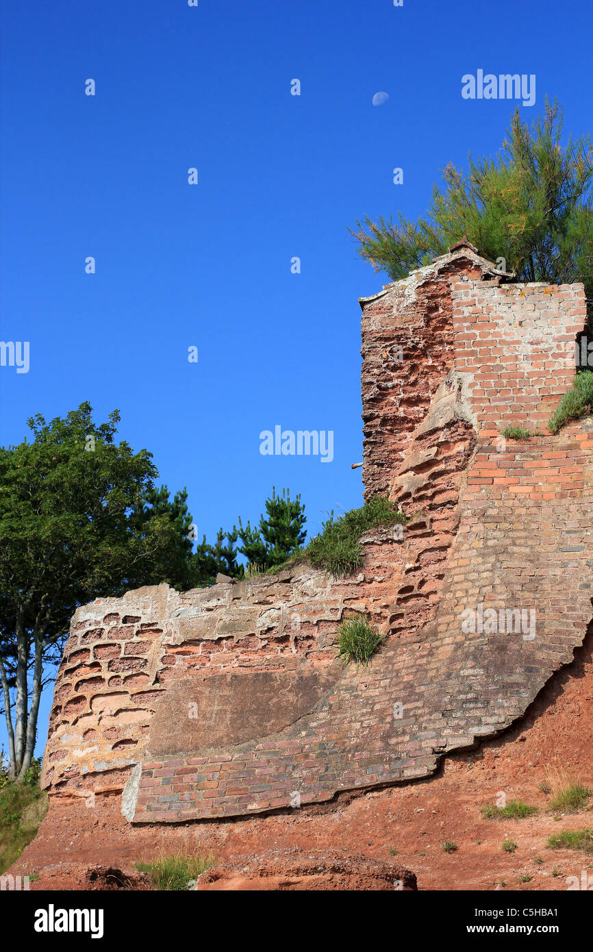 crumbling sea defences and the moon,Lunar cycles Stock Photo - Alamy