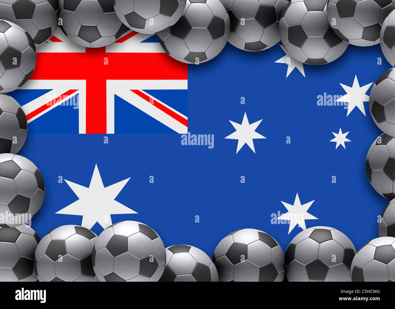 Flag of Australia football soccer Stock Photo - Alamy