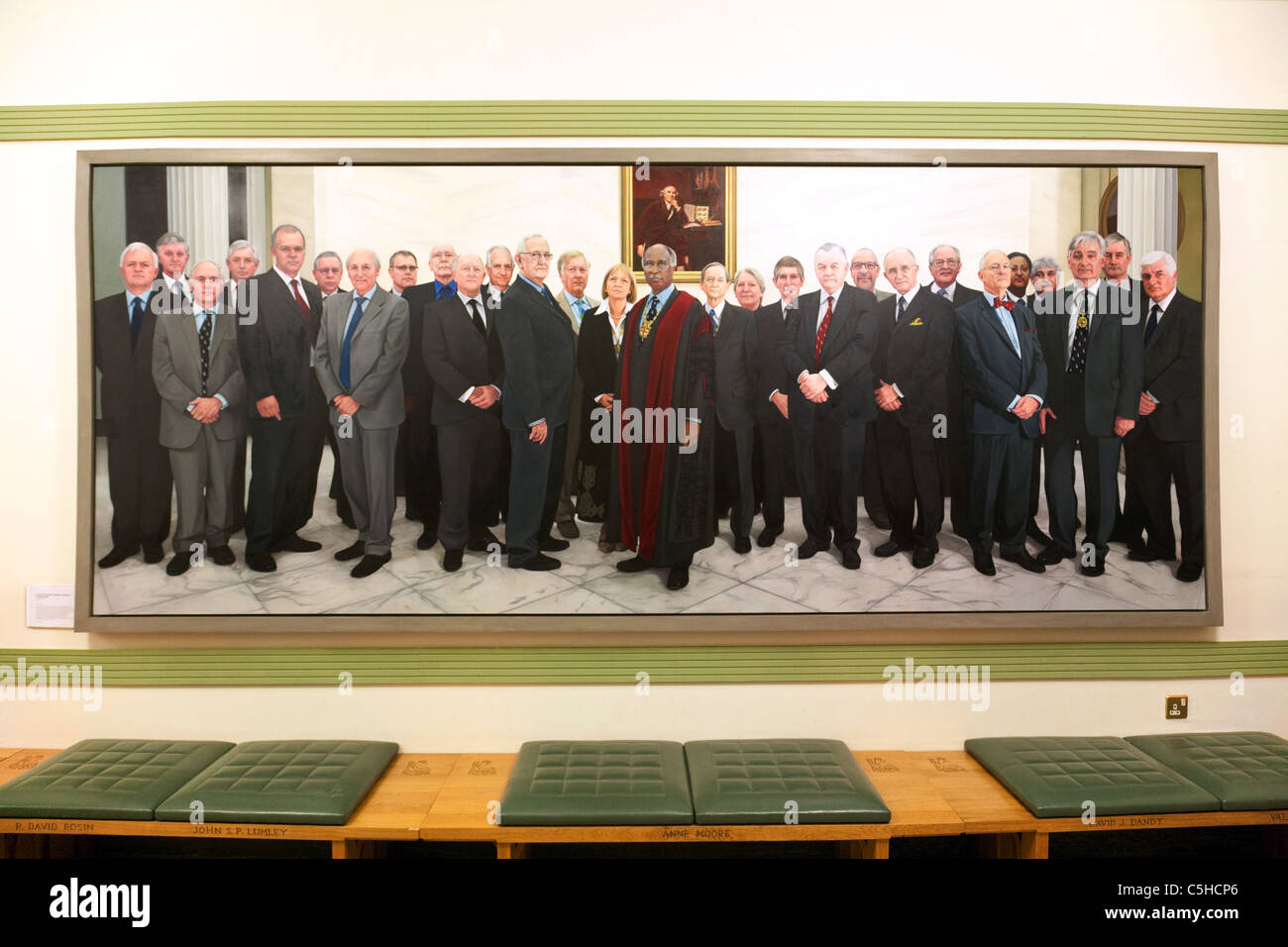 A 2010 painting by Jeremy Andrews of The council of the Royal College ...