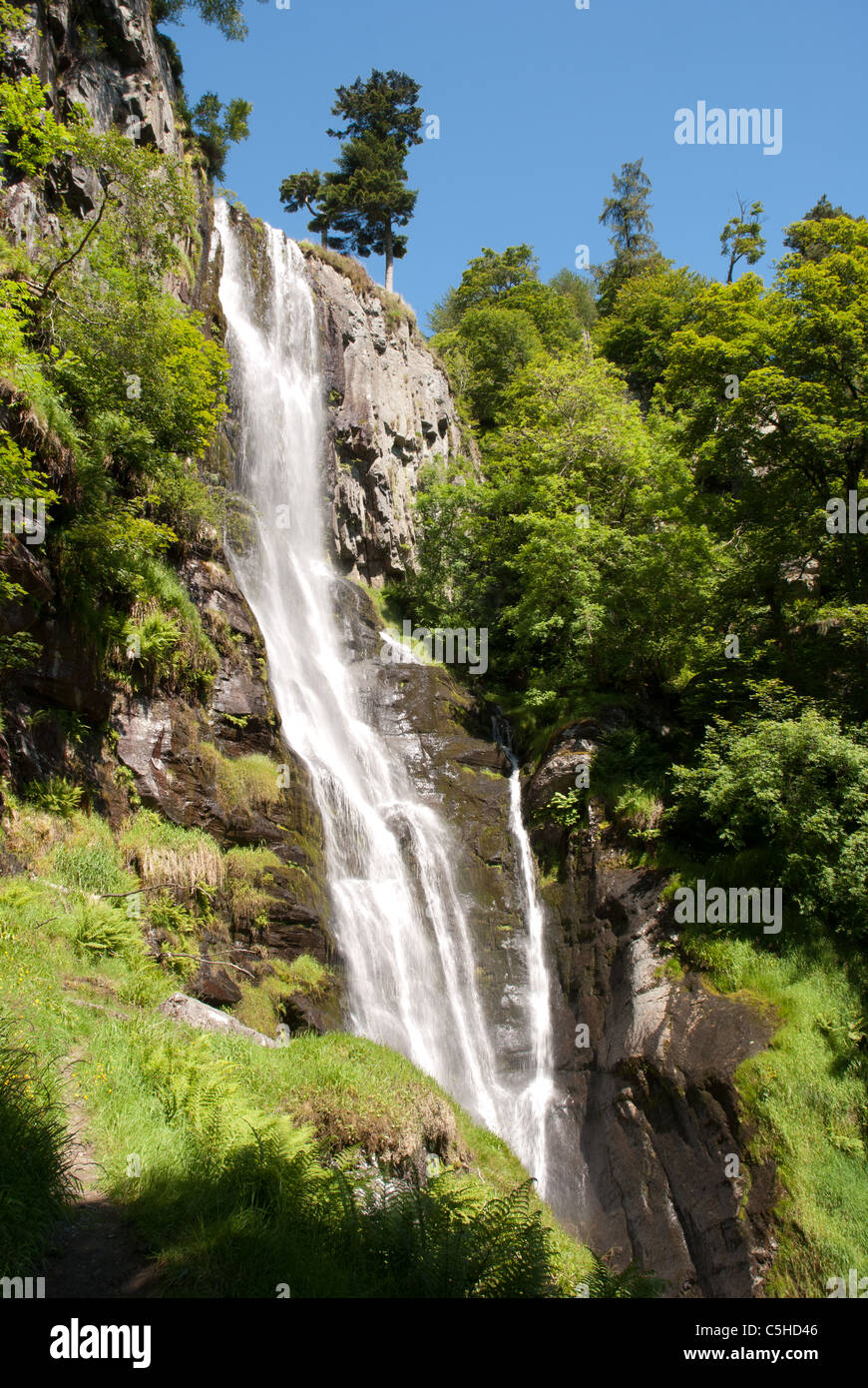 Pistyll Rhaeadr waterfall, Powys, Wales Stock Photo - Alamy