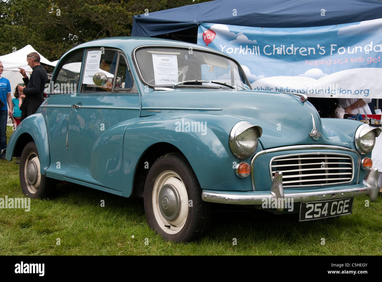 Pre 1963 Duck Egg Blue Morris Minor 1000 Saloon Motor Car Stock Photo ...