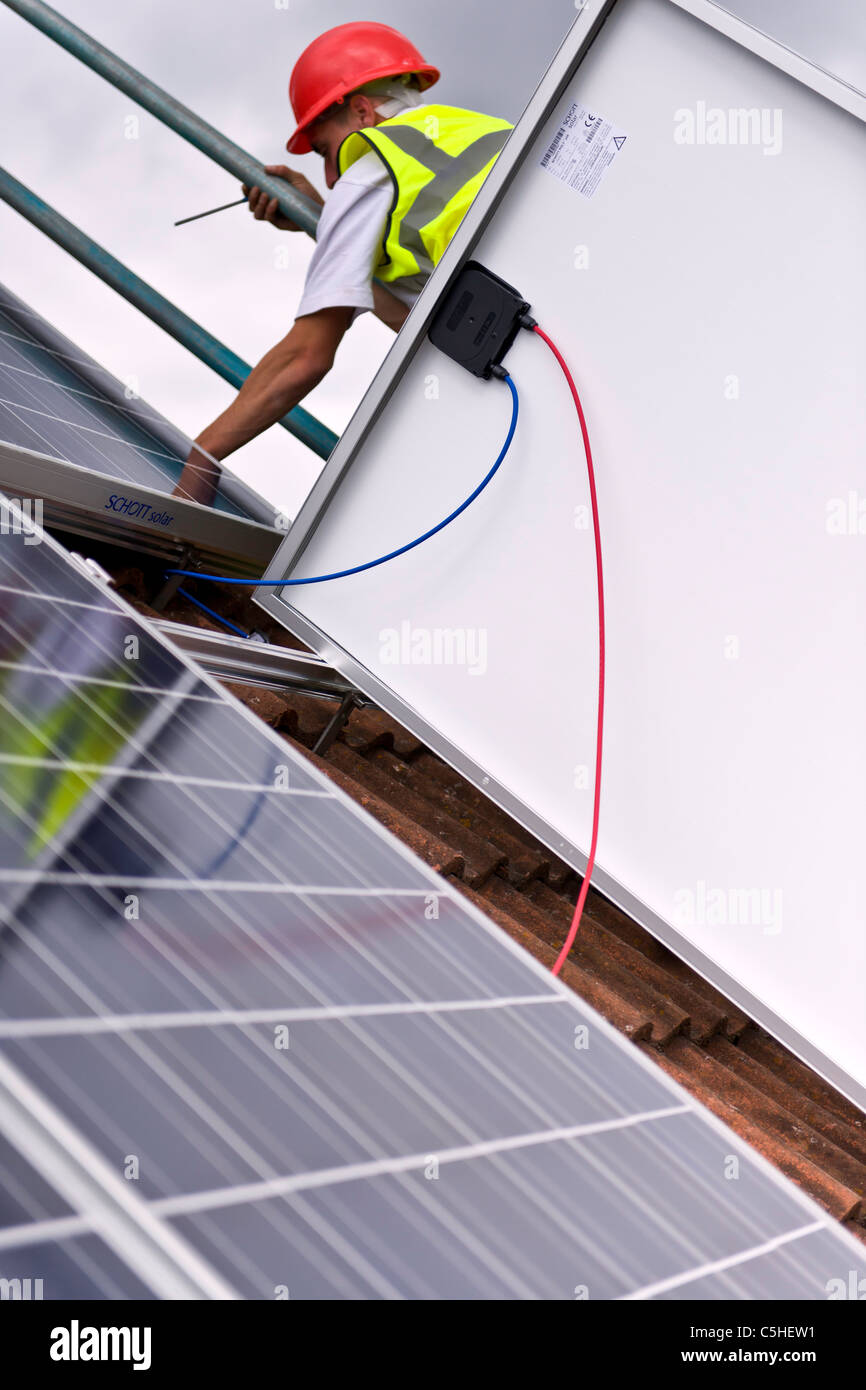 UK Solar Installation Stock Photo - Alamy