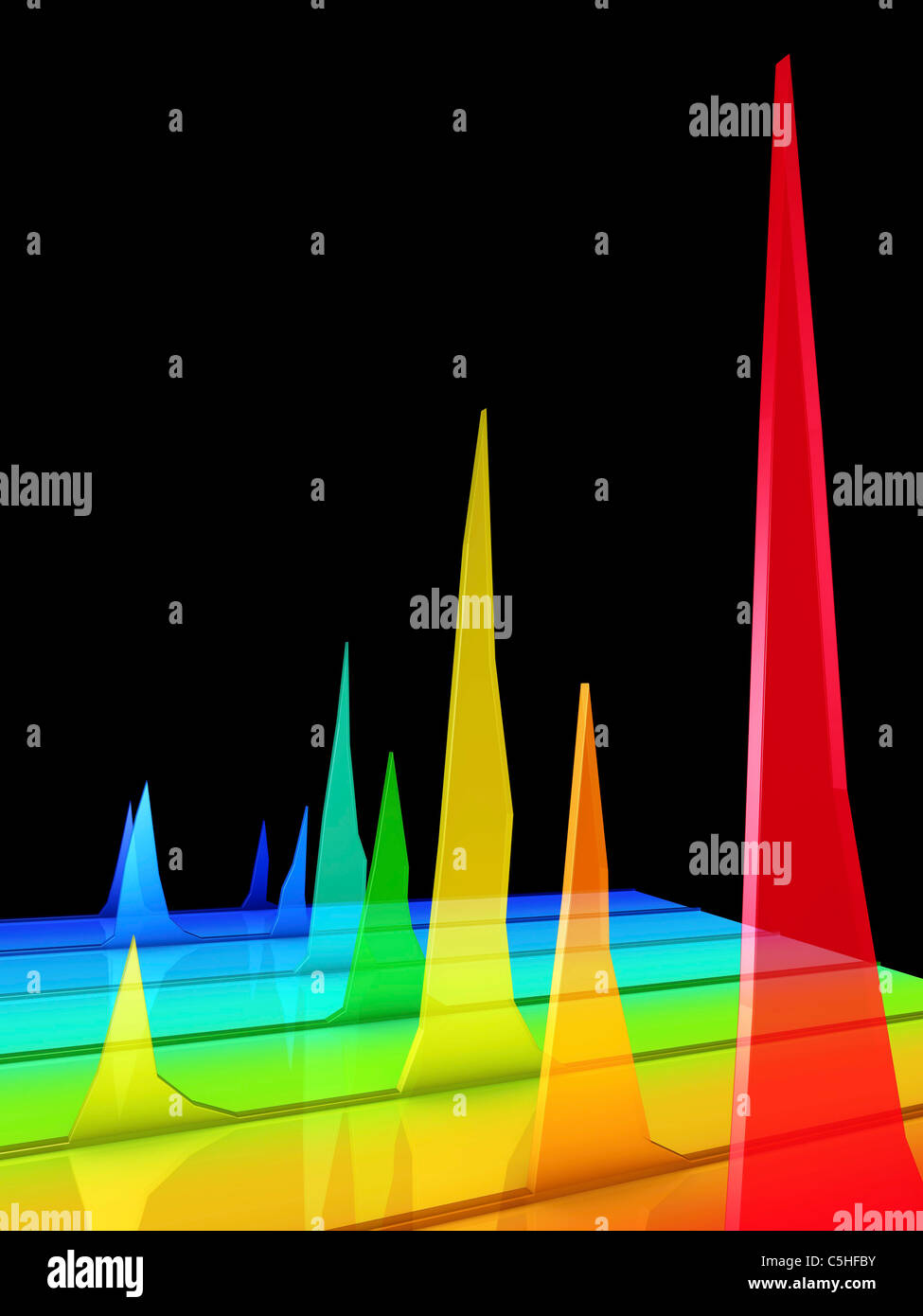 Chromatogram, 3D View Stock Photo - Alamy