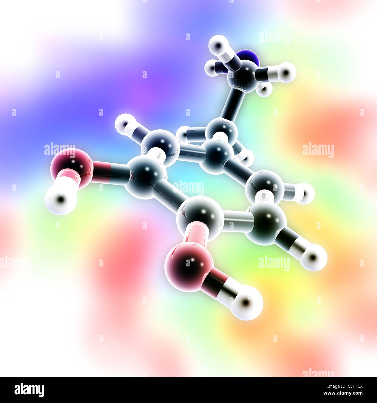 Dopamine, 3D molecular model Stock Photo - Alamy