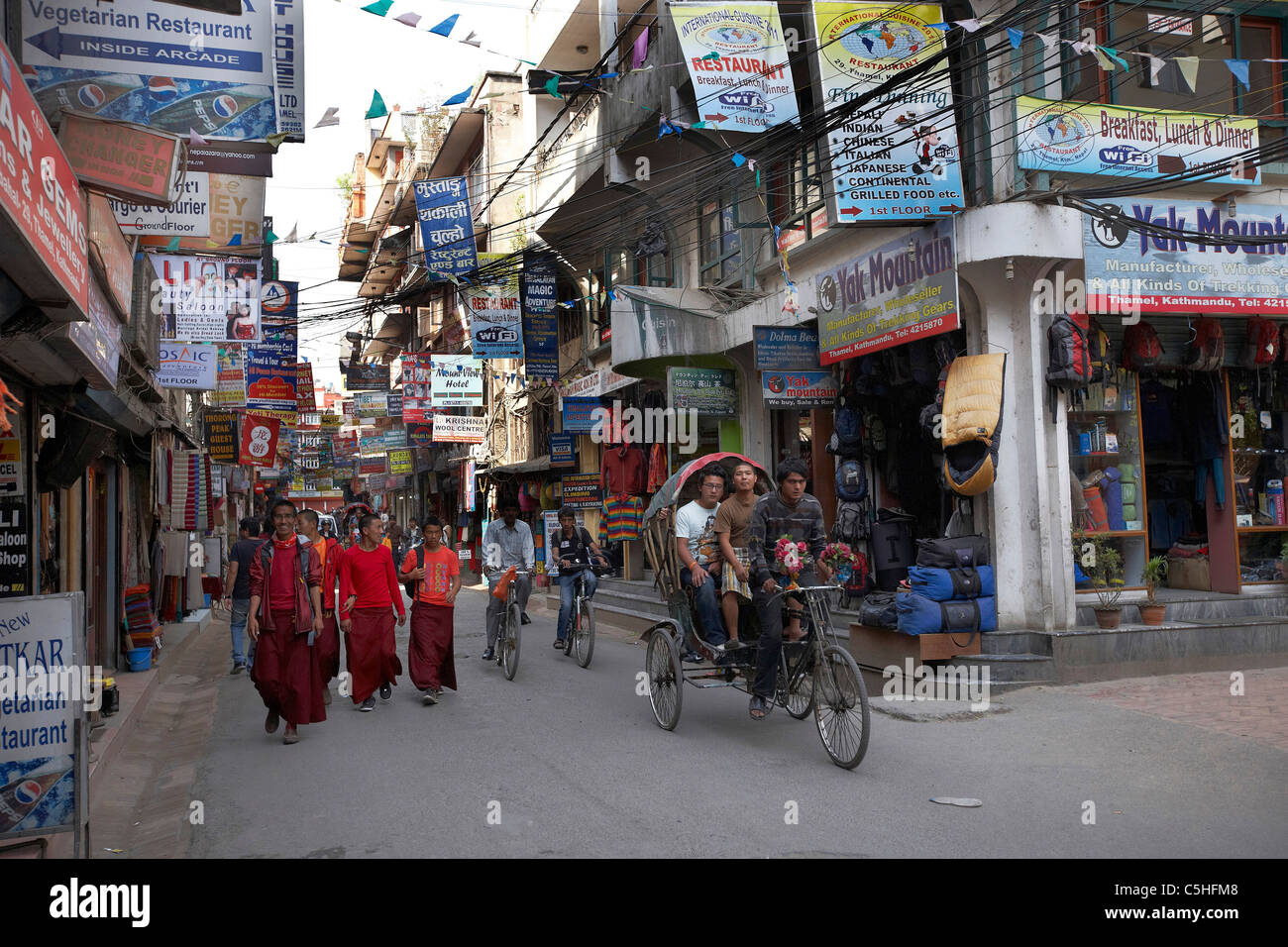 Thamel street scene, Kathmandu, Nepal, Asia Stock Photo - Alamy