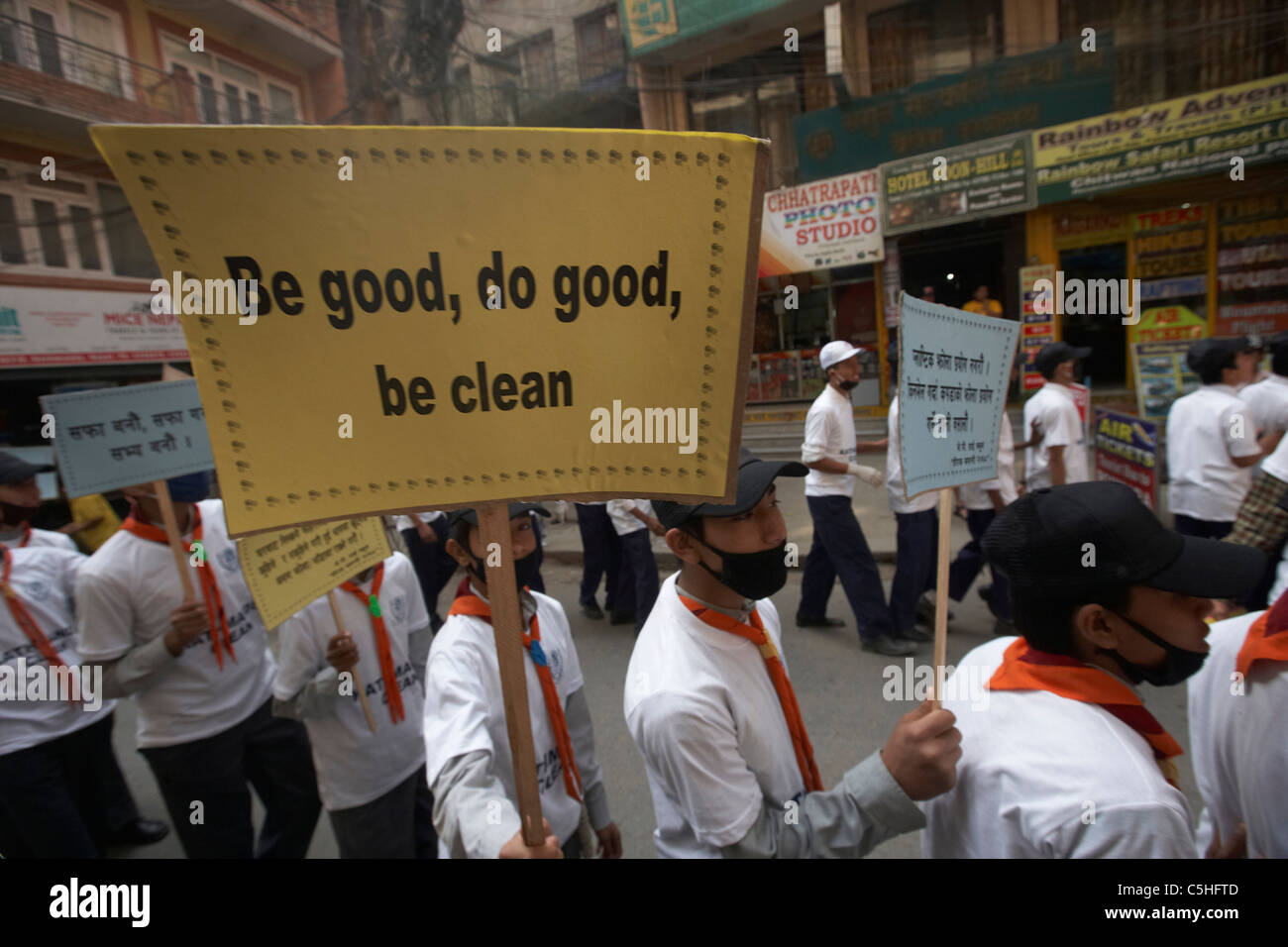 Children protesting against litter and waste being dumped on the ...