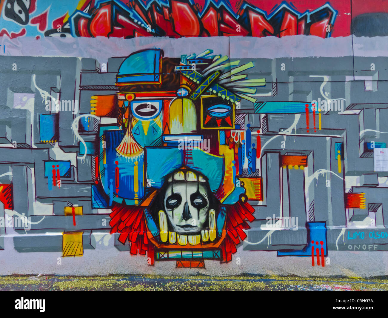 Paris, France, Modern, Abstract, Street Art, Paintings Graffiti on Wall ...