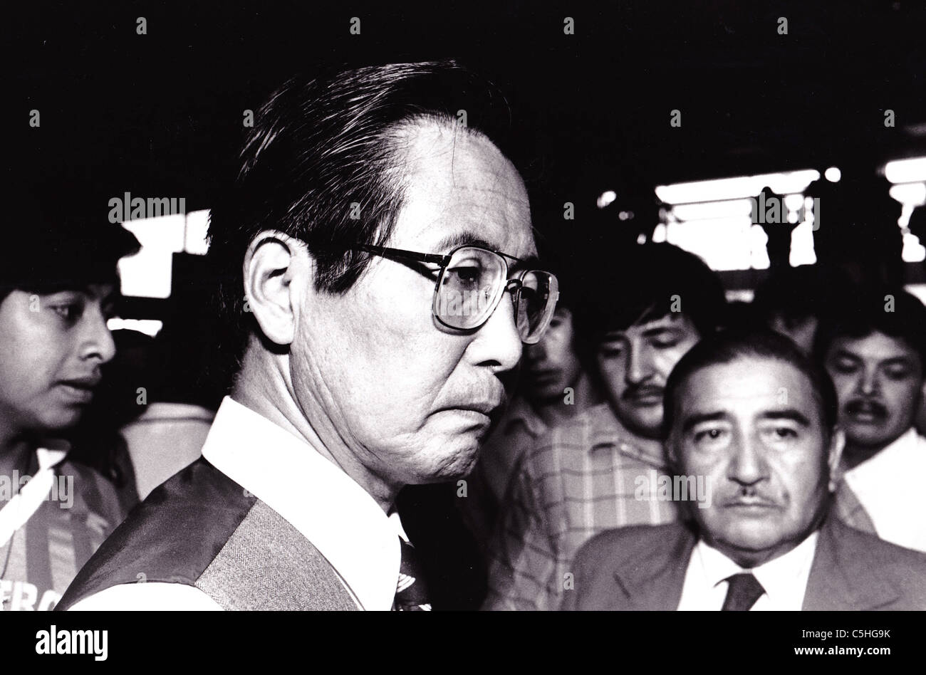 Peru. Ex-president Fujimori during his his first term in office in 1991 ...
