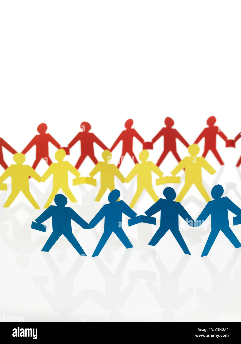 Paper chain people Stock Photo - Alamy