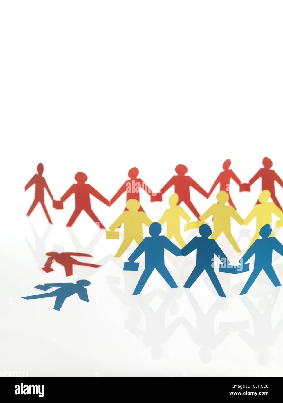 Paper chain people Stock Photo - Alamy