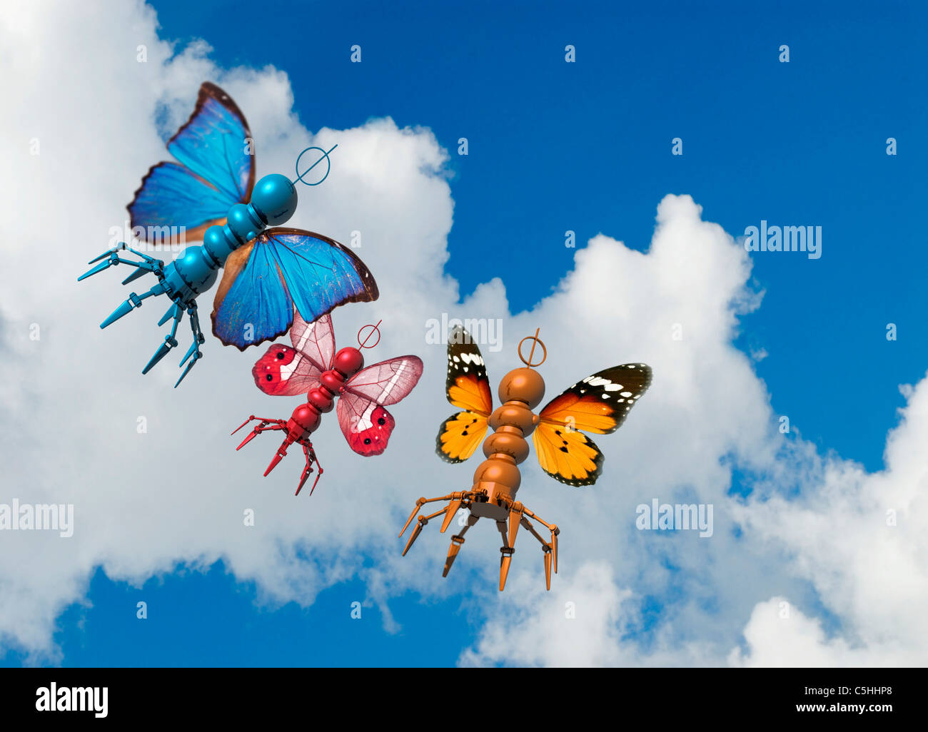 Flying microbots, artwork Stock Photo - Alamy