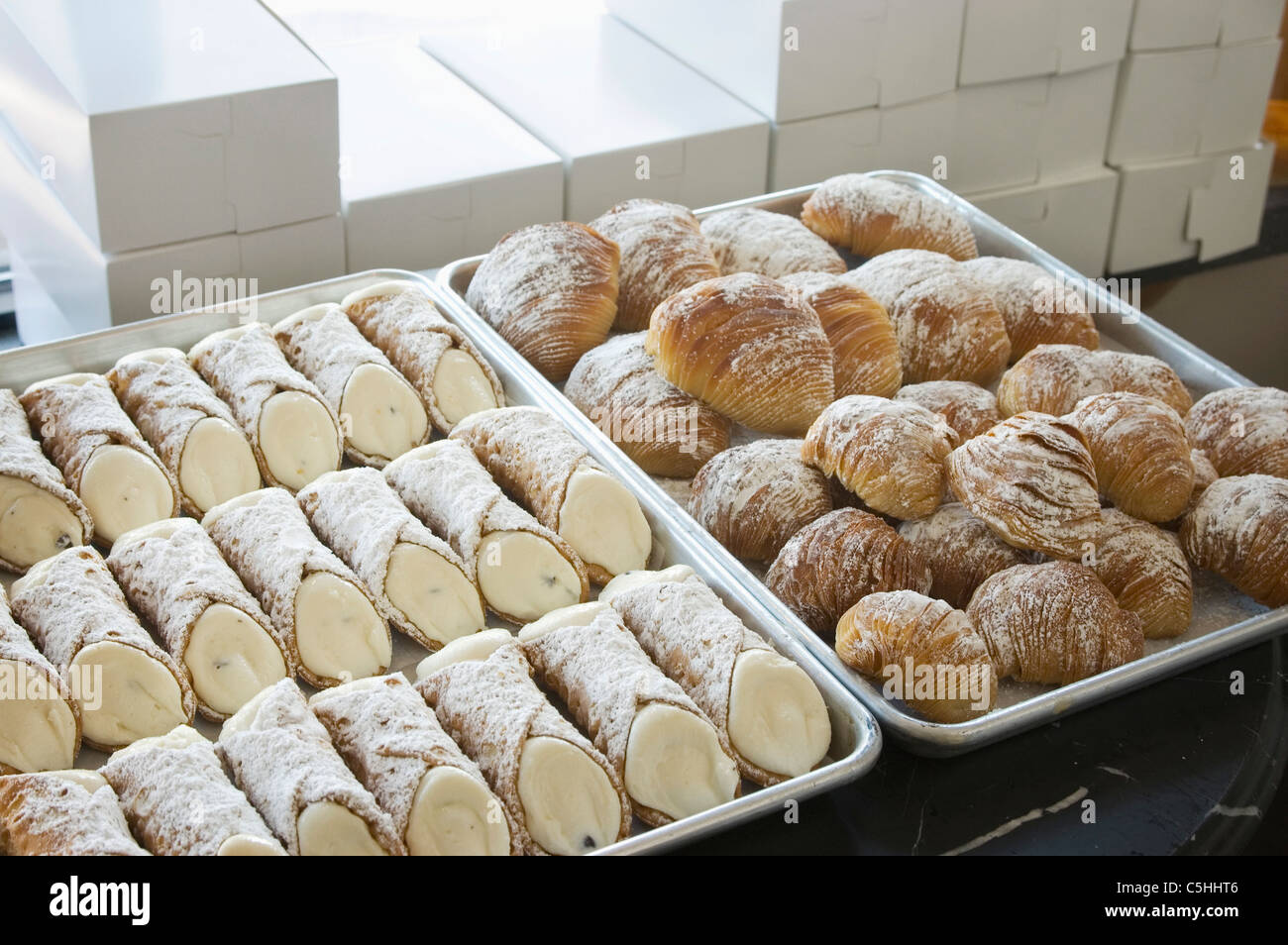 italian pastries on tray Stock Photo - Alamy
