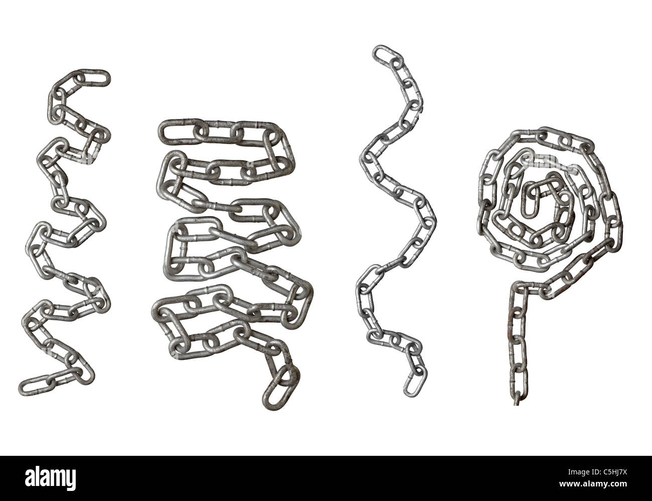 Broken shackle and chain Cut Out Stock Images & Pictures - Alamy