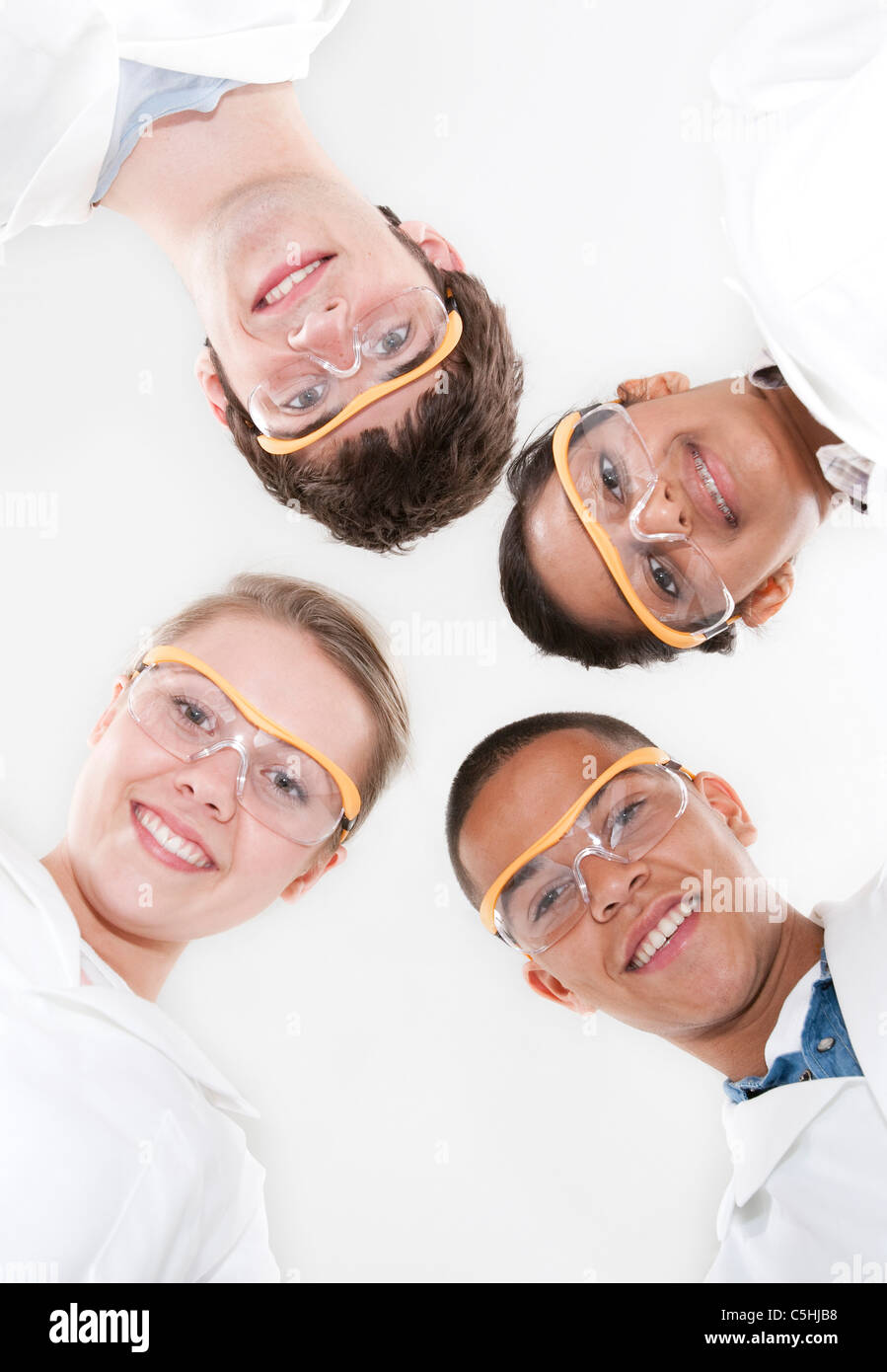 Pupils wearing safety goggles Stock Photo - Alamy