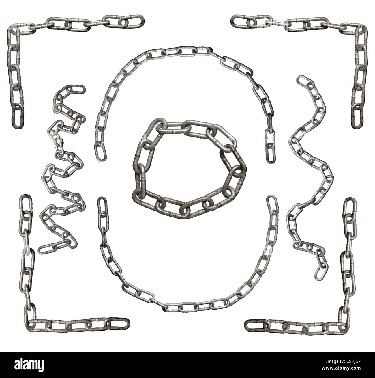 Broken shackle and chain Cut Out Stock Images & Pictures - Alamy
