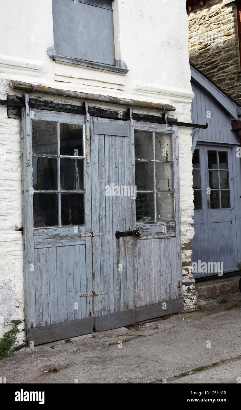 Old workshop doors Stock Photo - Alamy