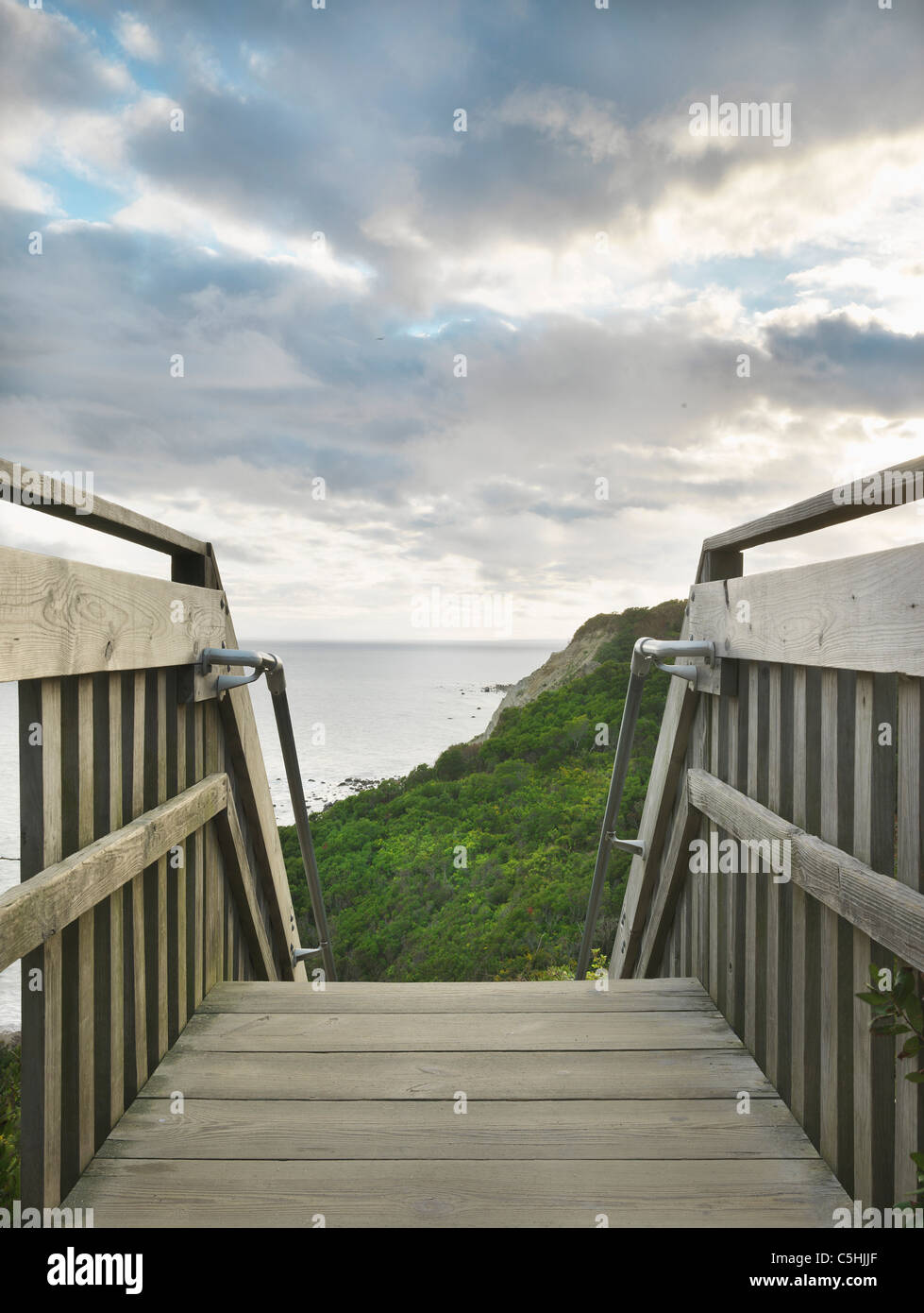 steps leading to beach below Stock Photo - Alamy