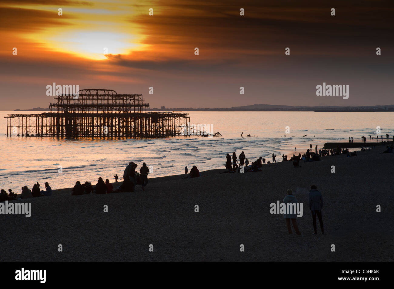 Brighton pier fire hi-res stock photography and images - Alamy