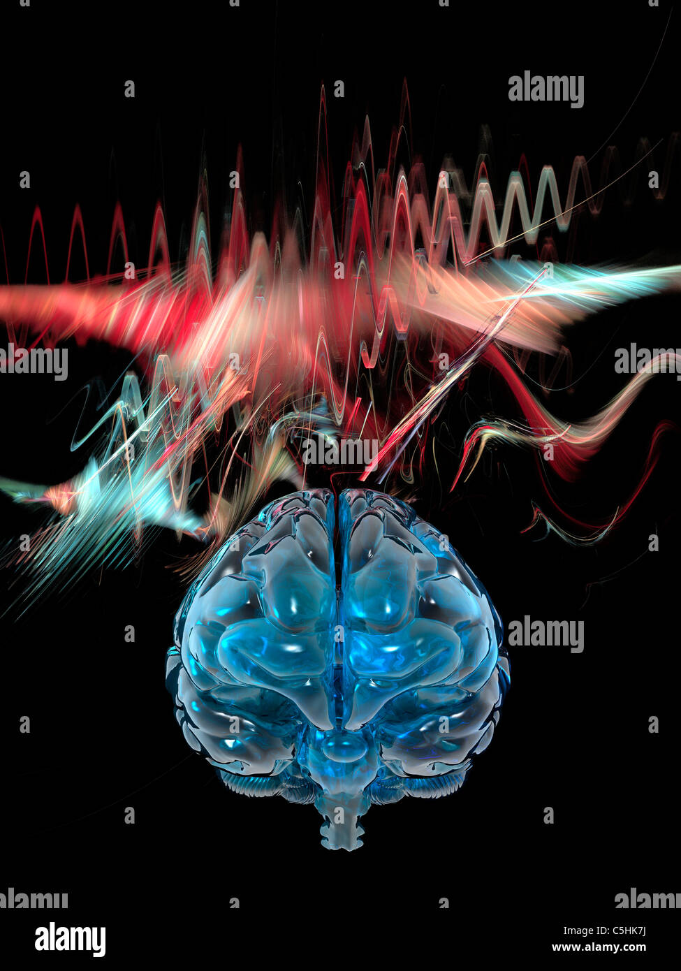 Brain wave, conceptual artwork Stock Photo - Alamy
