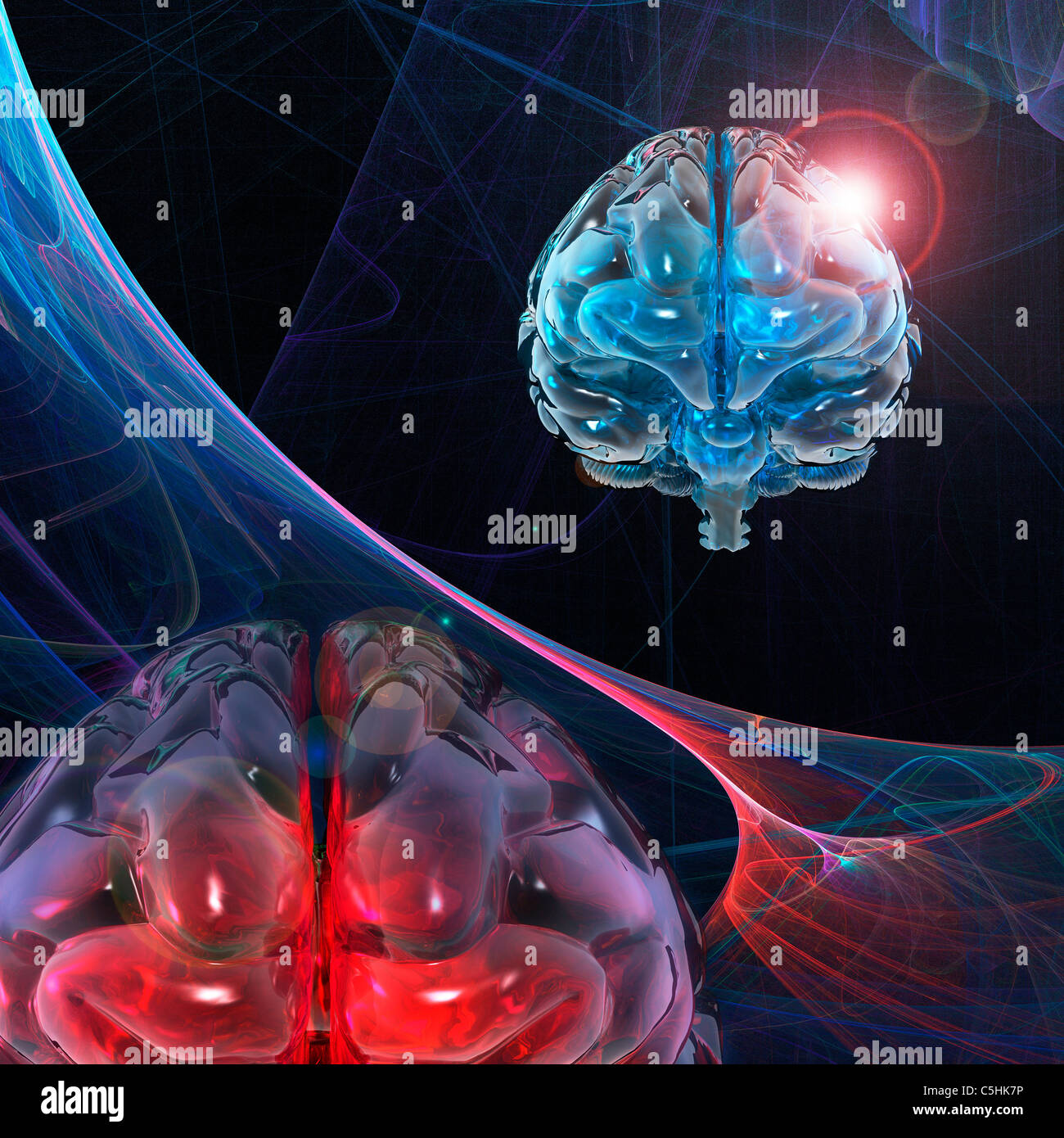 Brain research, conceptual artwork Stock Photo - Alamy