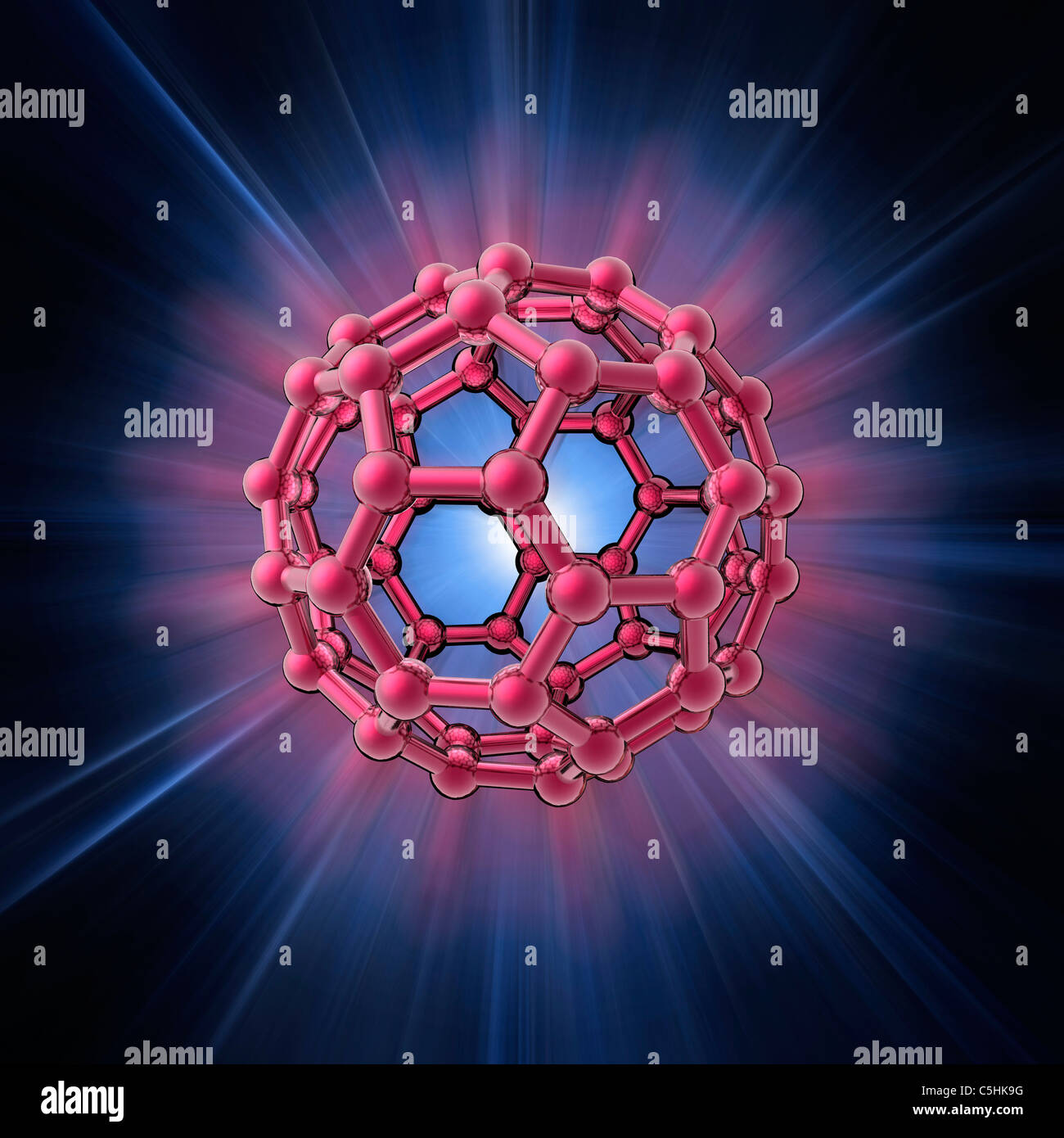 Buckyball molecule, artwork Stock Photo - Alamy