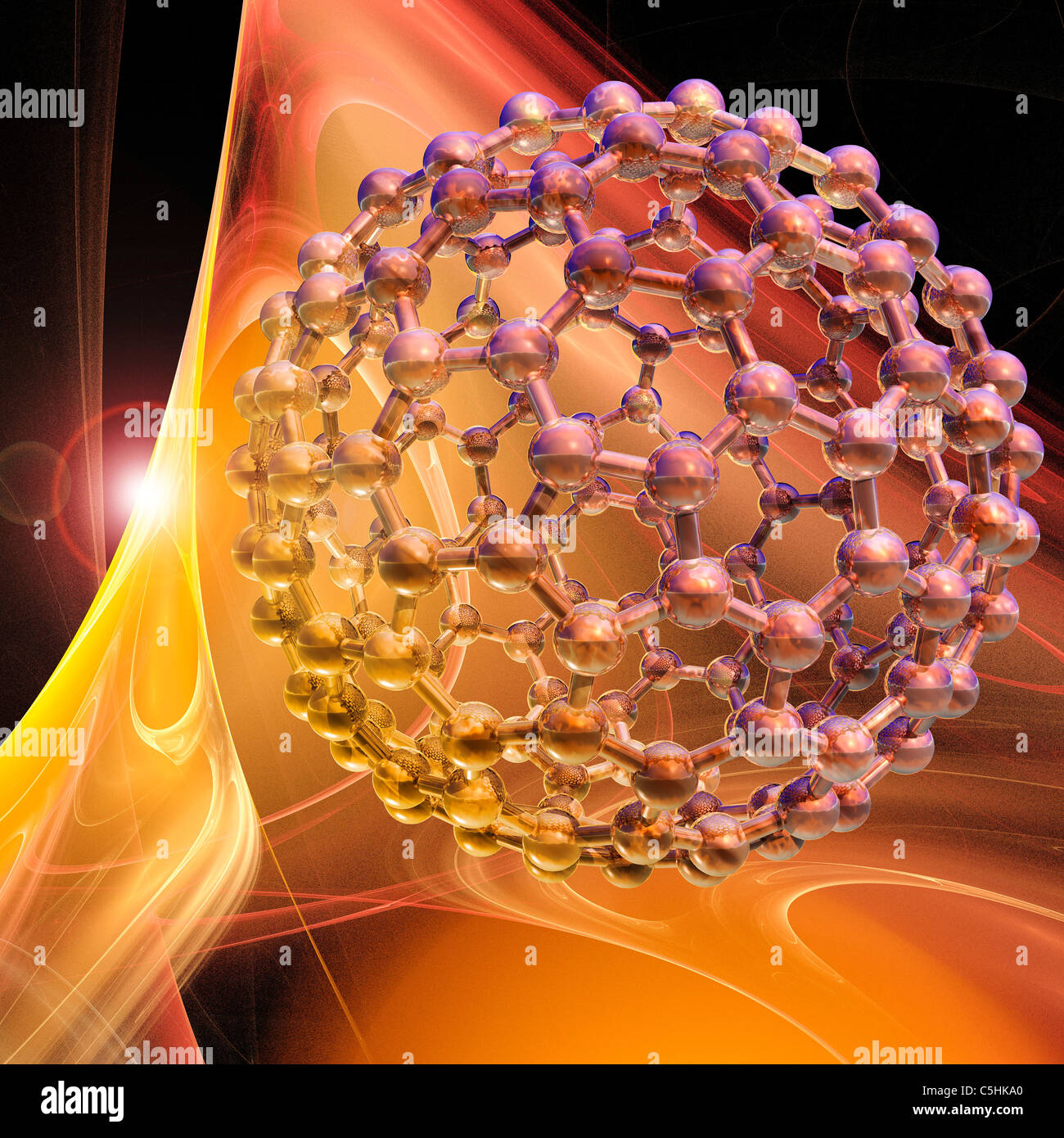 Buckyball molecule, artwork Stock Photo - Alamy