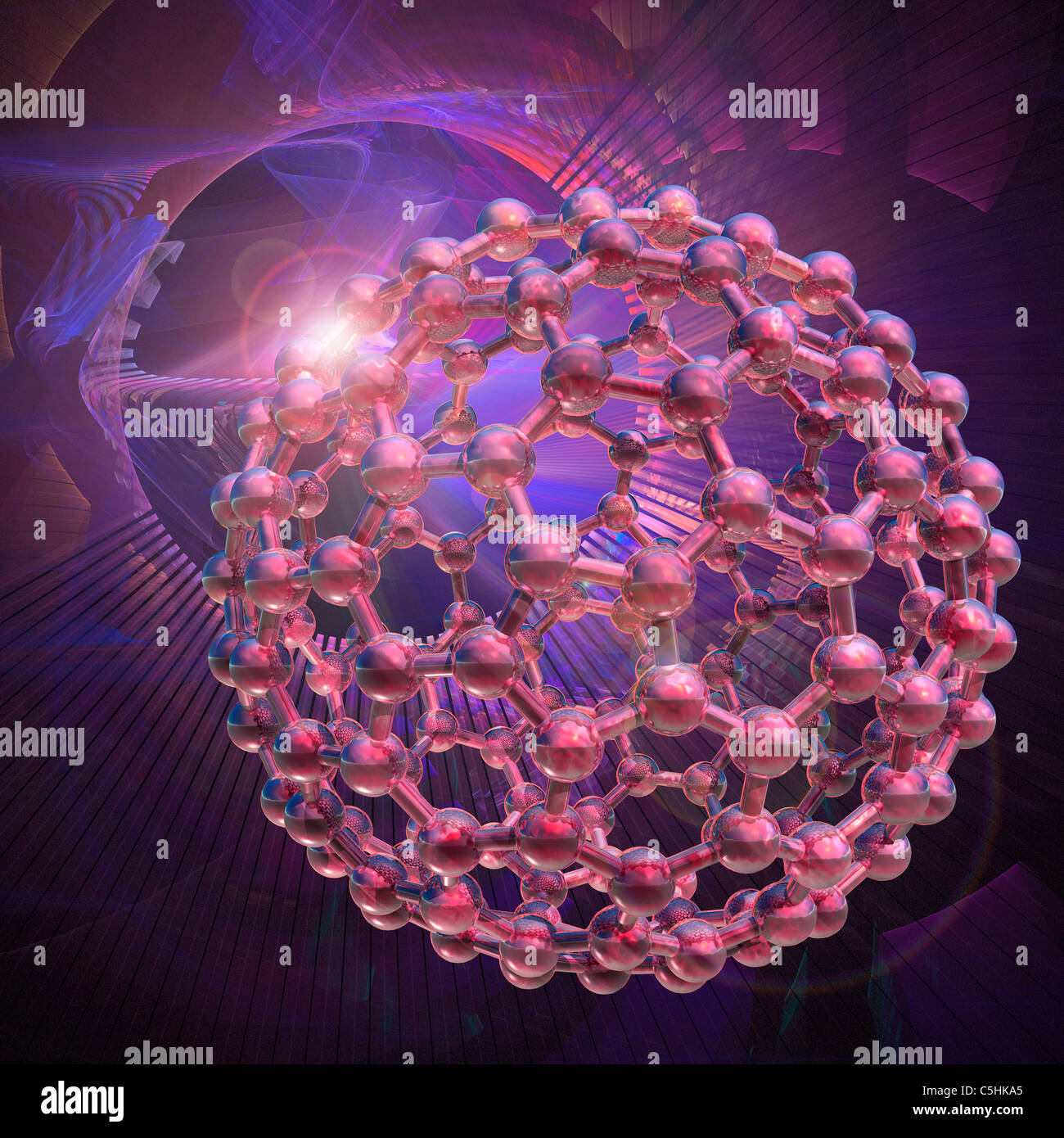 Buckyball molecule, artwork Stock Photo - Alamy