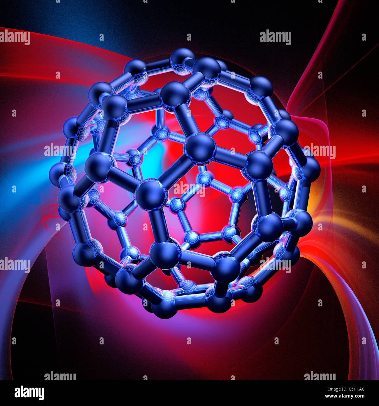 Buckyball molecule, artwork Stock Photo - Alamy