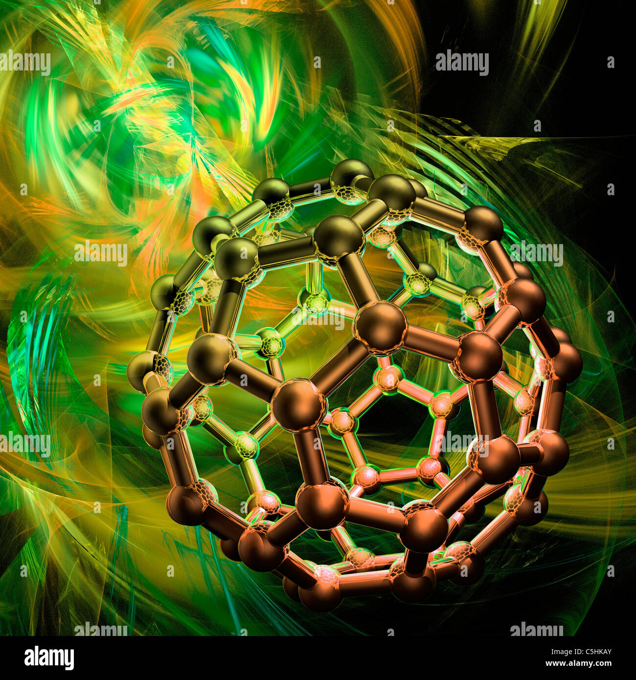 Buckyball molecule, artwork Stock Photo - Alamy